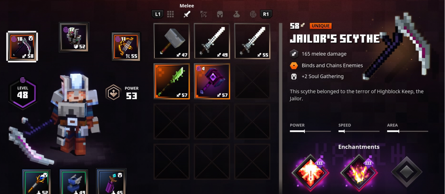 Minecraft Dungeons Weapon Guide | All Unique Weapons in Minecraft ...